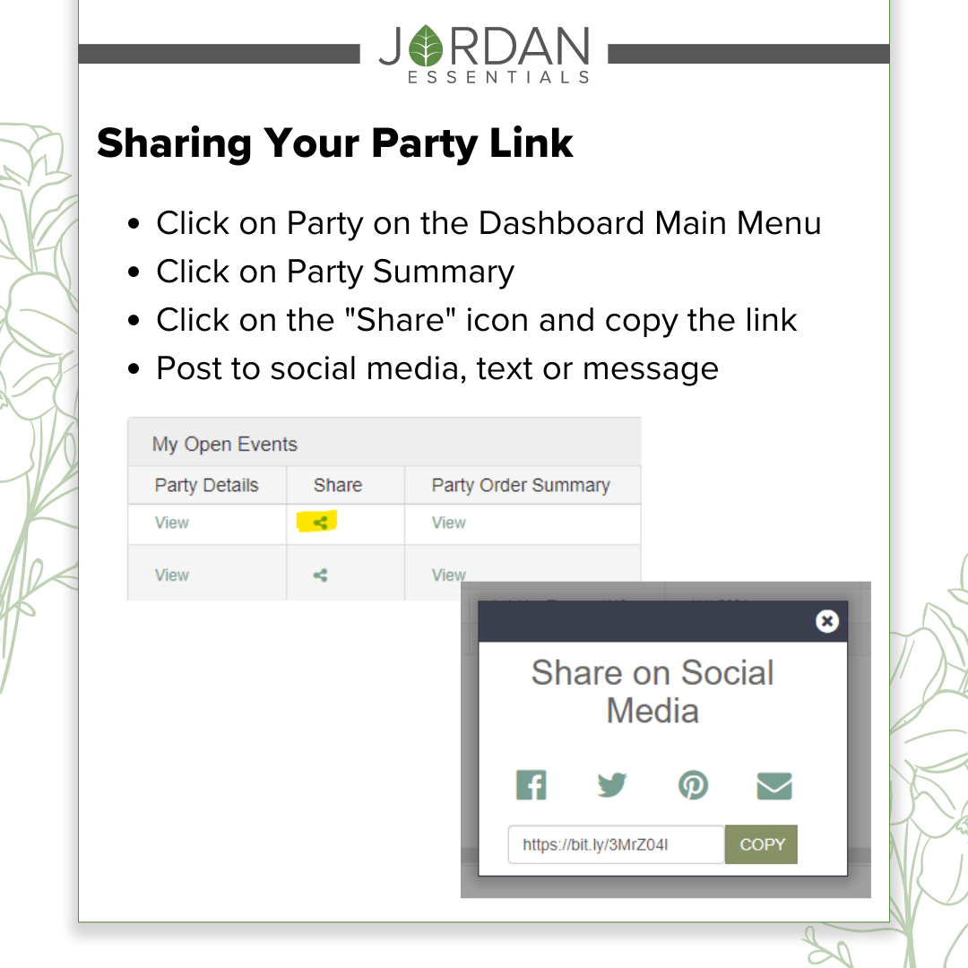 Party Portal Quick Reference – JE Library