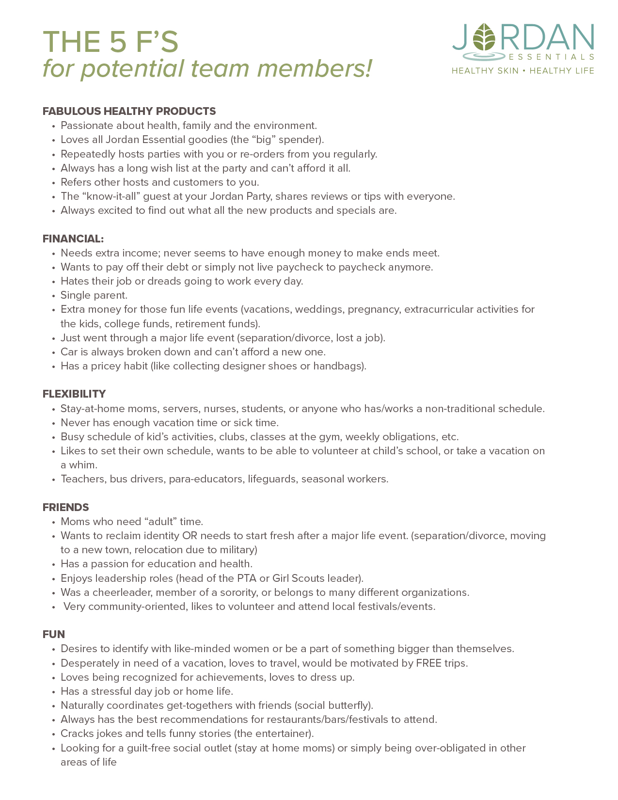 The 5 F’s for finding new team members – JE Library