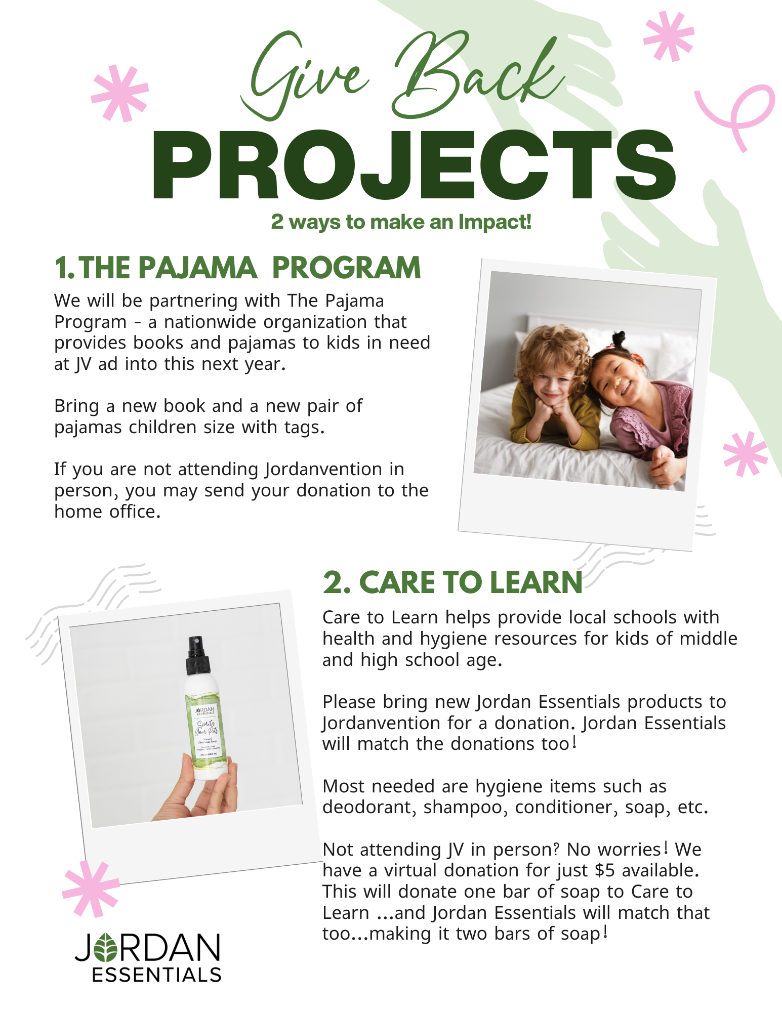 Give Back Projects – July 2024 – JE Library